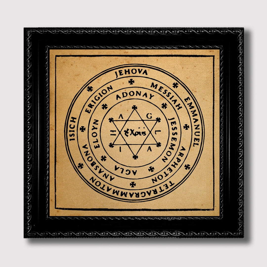 The Grand Pentacle of Solomon. Ritual Style Art Poster. - Etsy