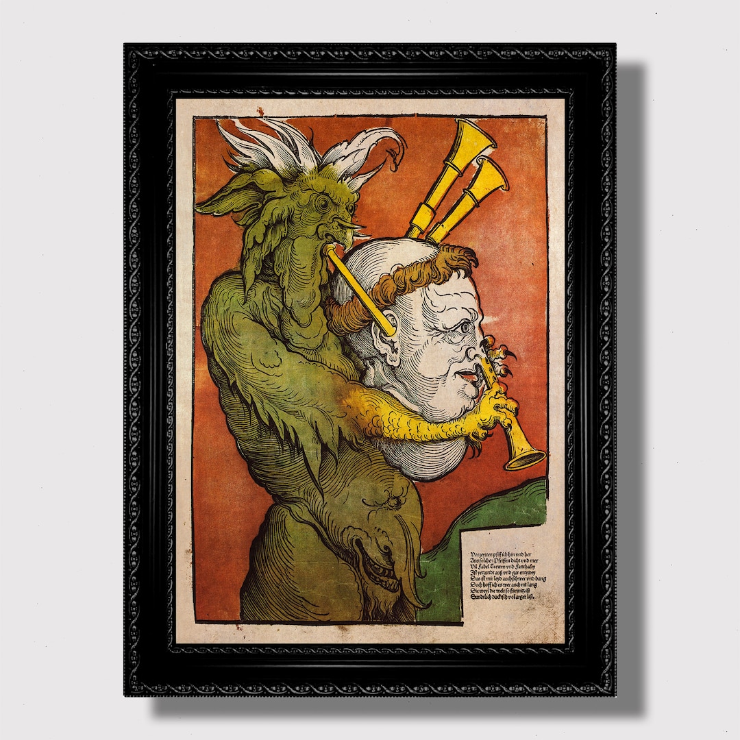 The Devil Plays the Bagpipes. Occult Art Poster. - Etsy
