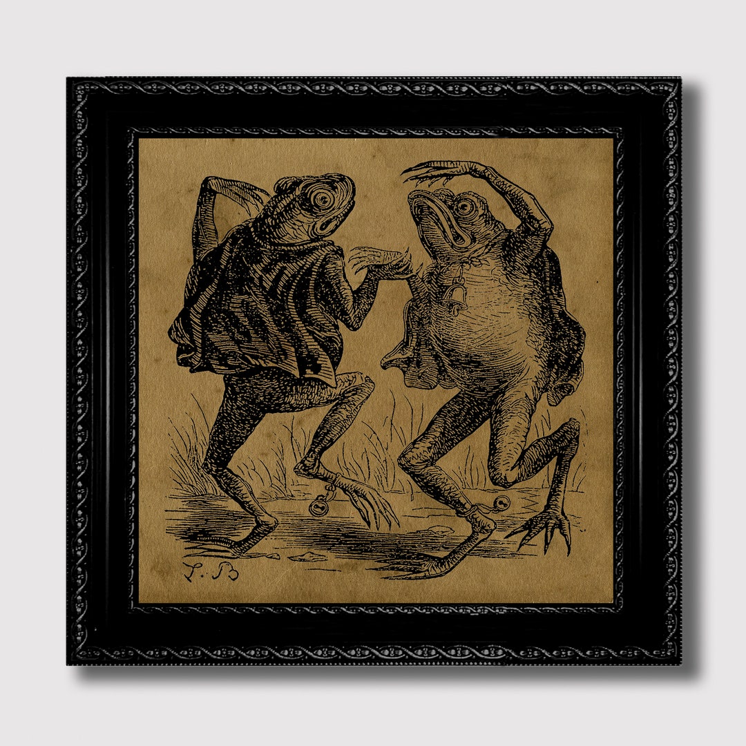 Witches' Sabbath Art Print – Dancing Toads Illustration, Witchy Vintage ...