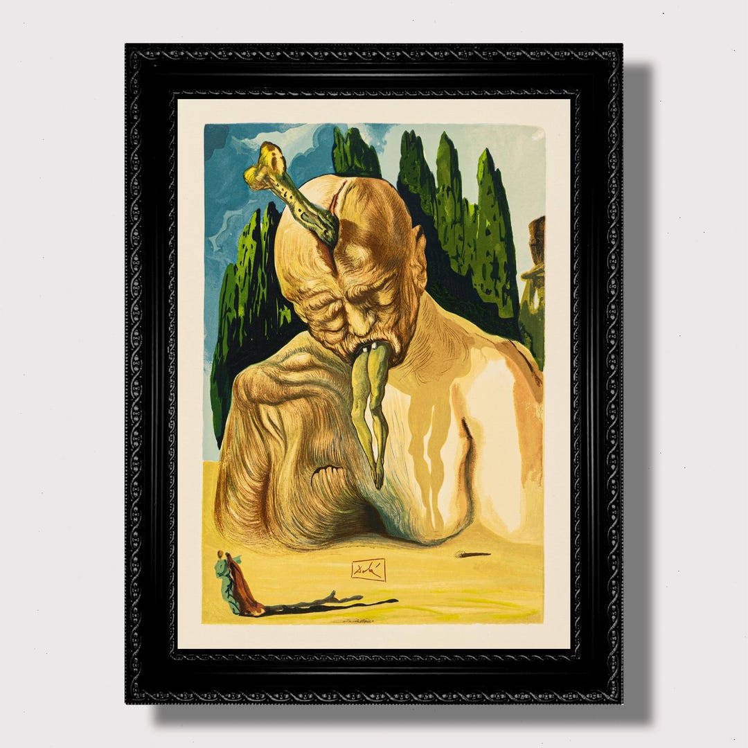 The Divine Comedy by Salvador Dalí – Devil Devouring Sinner Surrealist ...