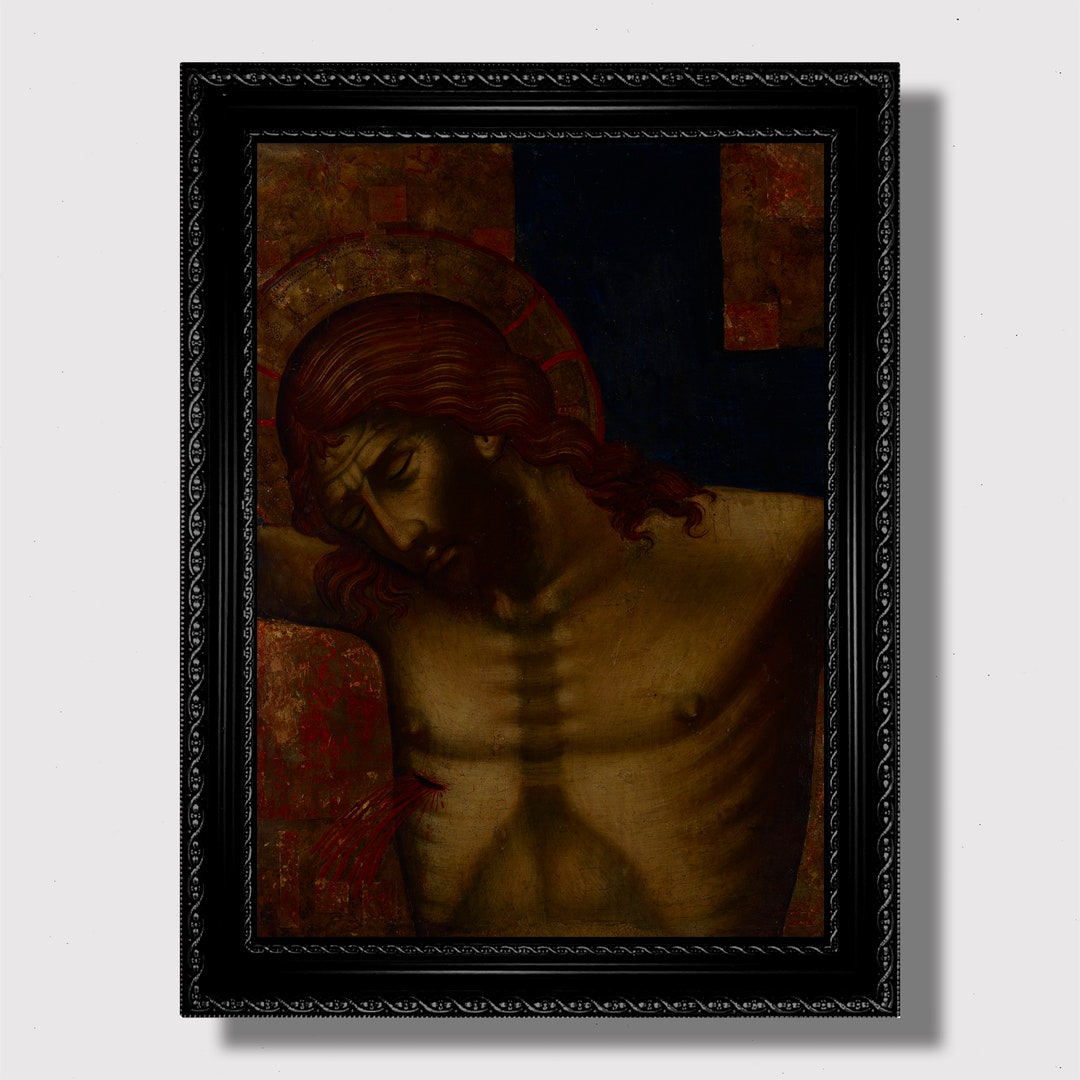 Crucifixion Scene – Dark Medieval Art Print, Gothic Religious ...