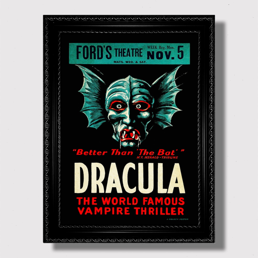 Vintage Theater Poster by Bram Stoker "dracula". Occult Art Print. - Etsy