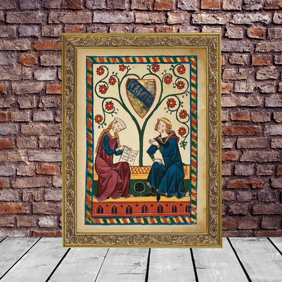Knight and Maiden. Medieval Style Reproduction. - Etsy