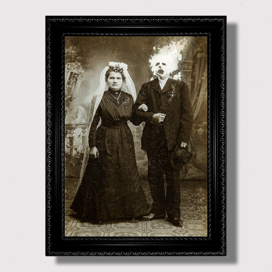 Victorian Wedding Gone Wrong – Groom on Fire, Gothic Comedy Photo Print ...