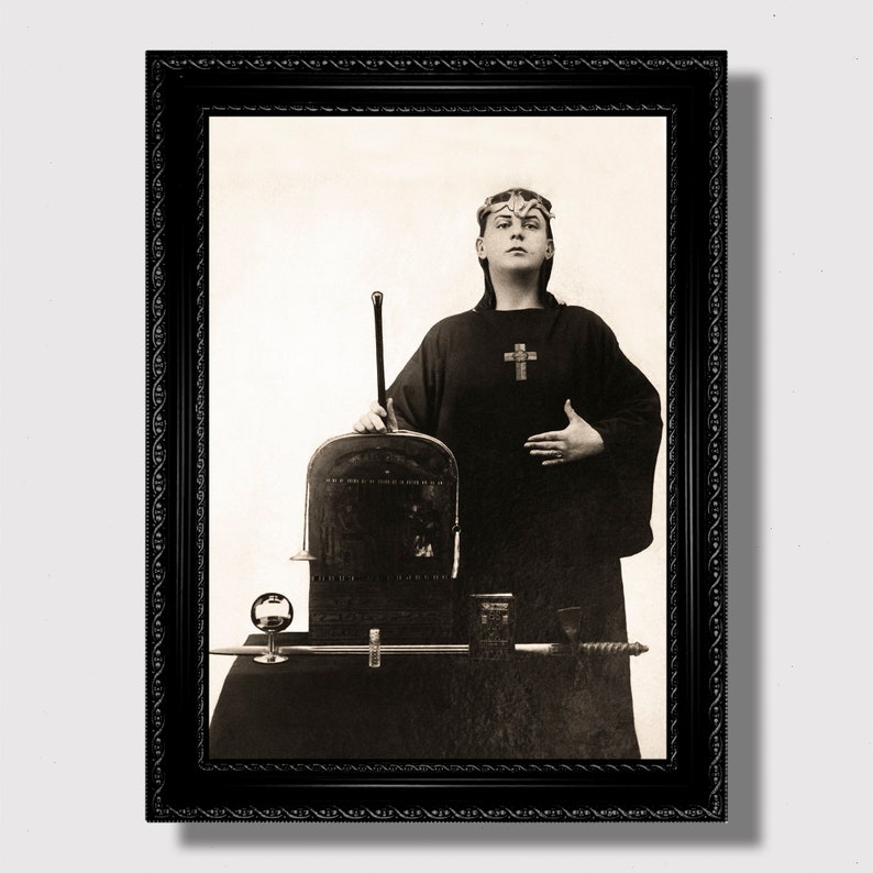 Thelema Magician Aleister Crowley – Rare Occult Vintage Photo Print ...
