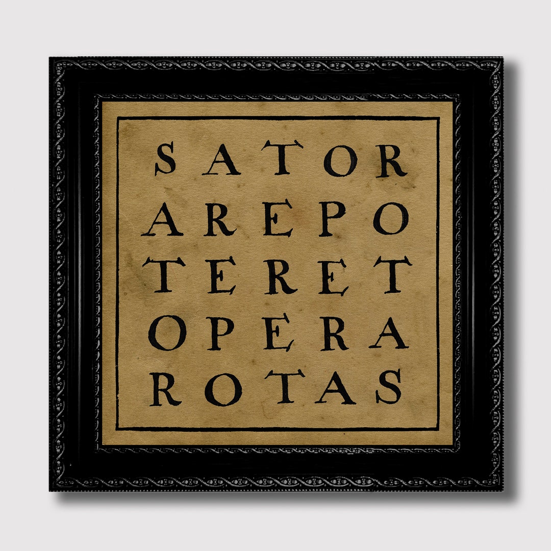 Sator Arepo Tenet Opera Rotas. Magic Square Palindrome. - Etsy