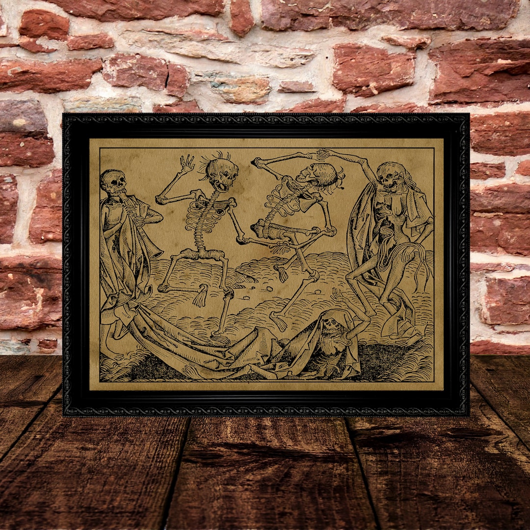 Dance of Death Danse Macabre. Medieval Art Print. - Etsy