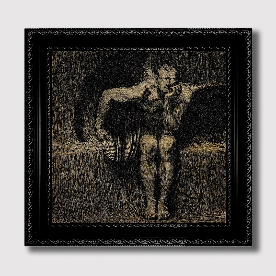 Lucifer by Franz Von Stuck – Symbolist Gloomy Art Print, Gothic ...