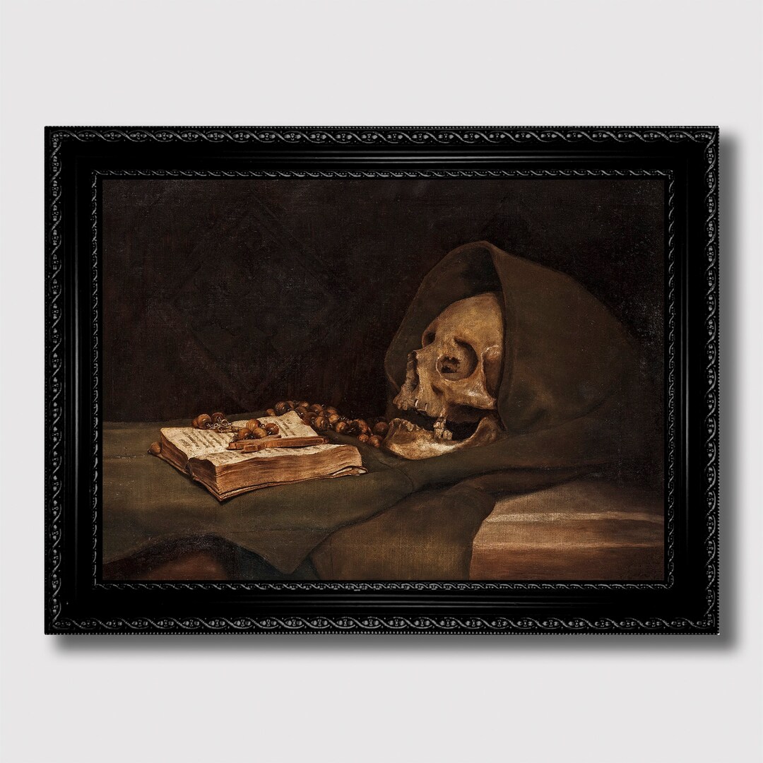 Dead Monk – Memento Mori Art Print, Gothic Wall Decoration, Medieval ...
