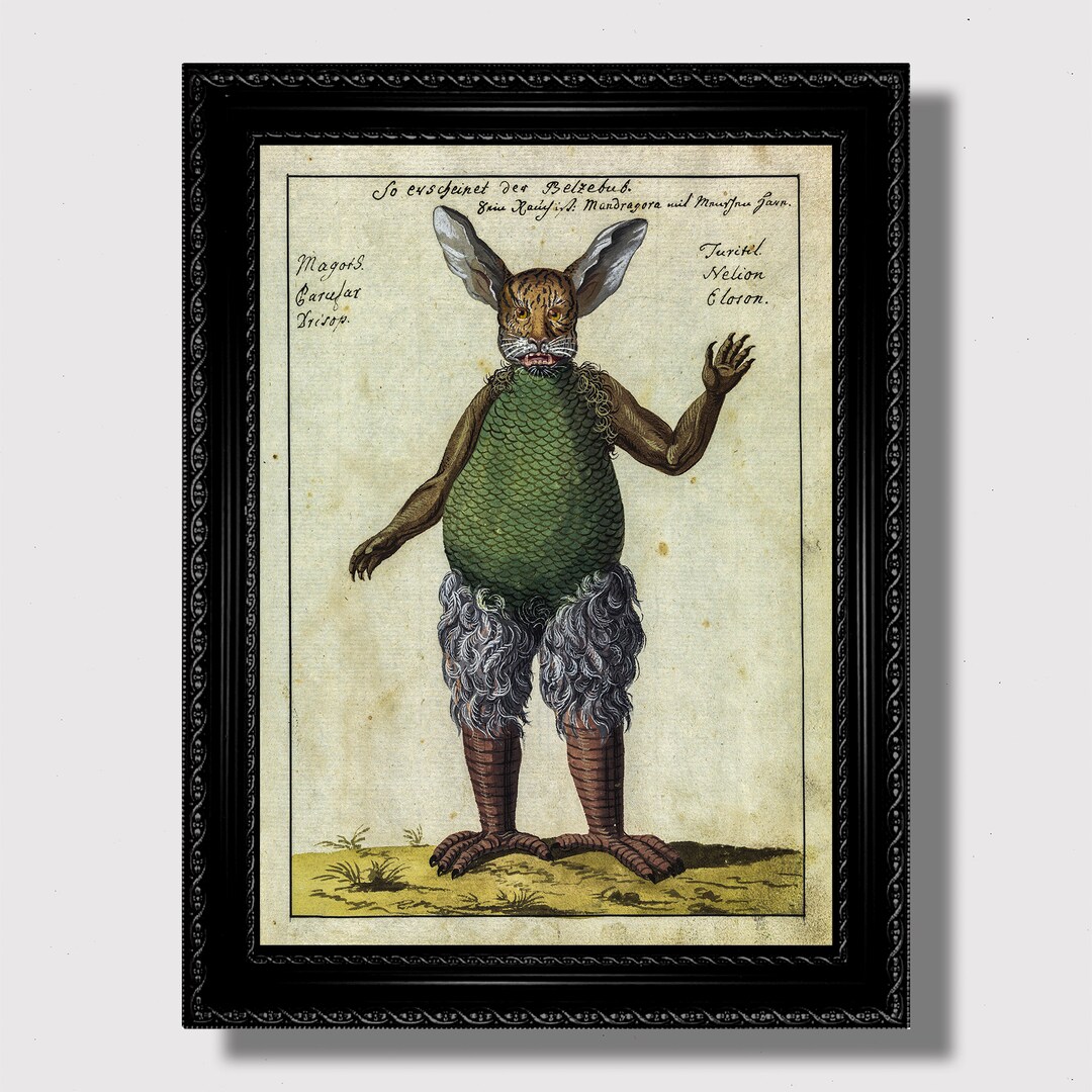 Beelzebub From Compendium Rarissimum – Occult Demon Art Print, Demonic ...