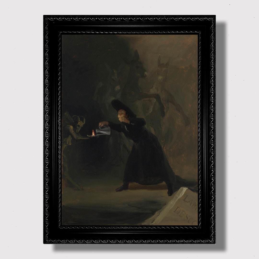 The Devil’s Lamp – Dark Symbolic Art Print, Occult Home Decor, Infernal ...