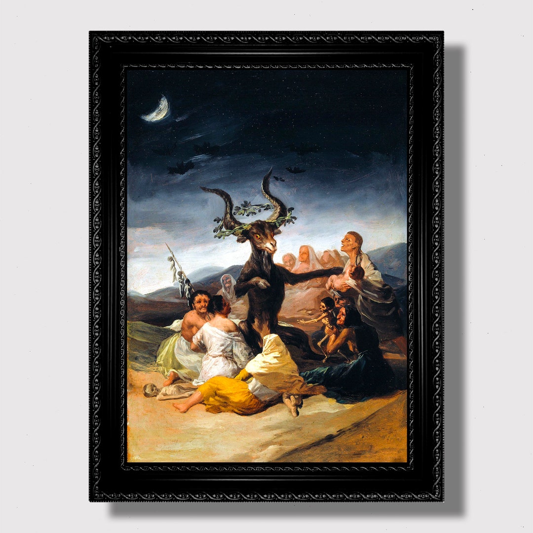 Witches Sabbath With Goat by Francisco Jose De Goya. Occult Art Print ...