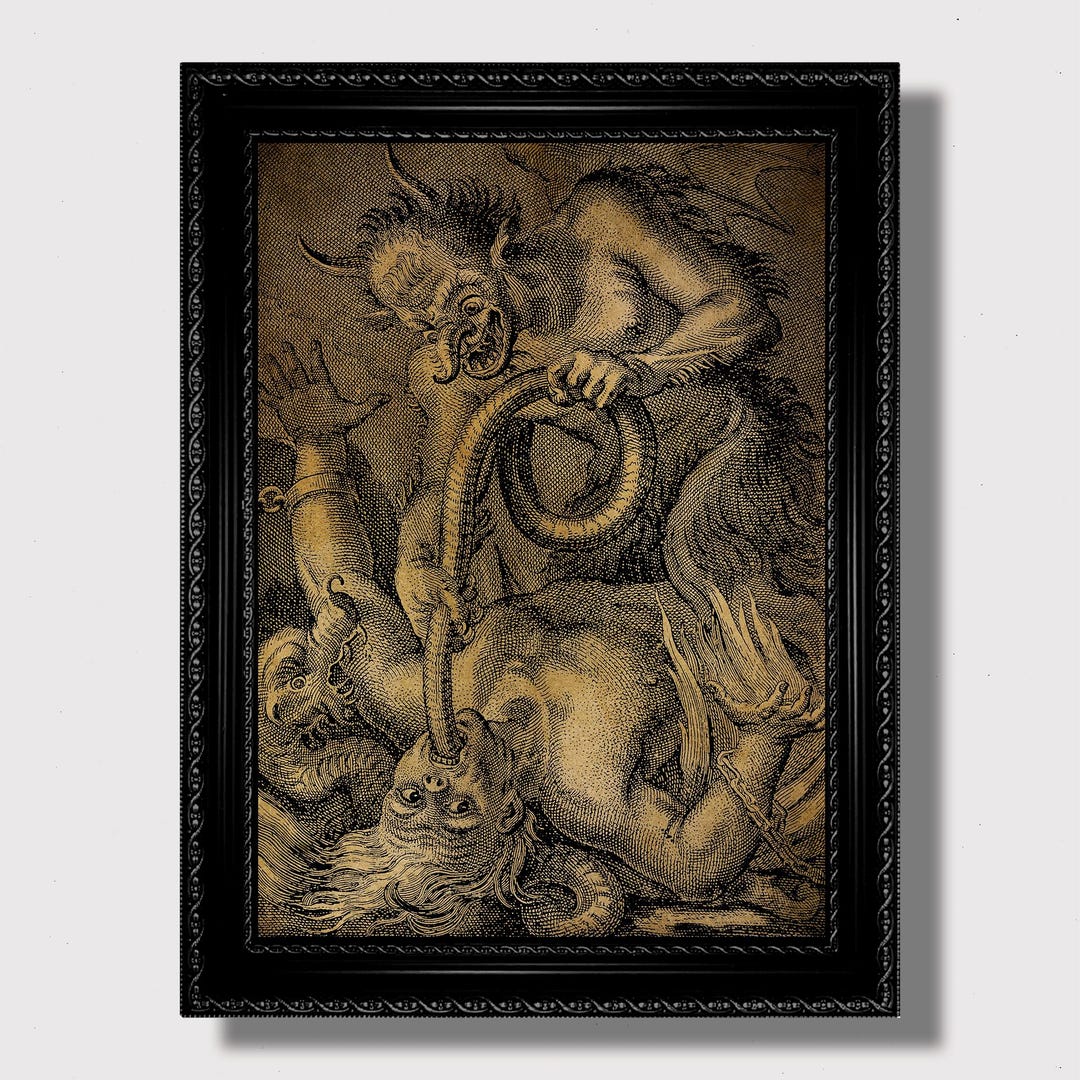 Infernal Torment – Eternal Punishment in Hell Print, Dark Catholic Wall ...