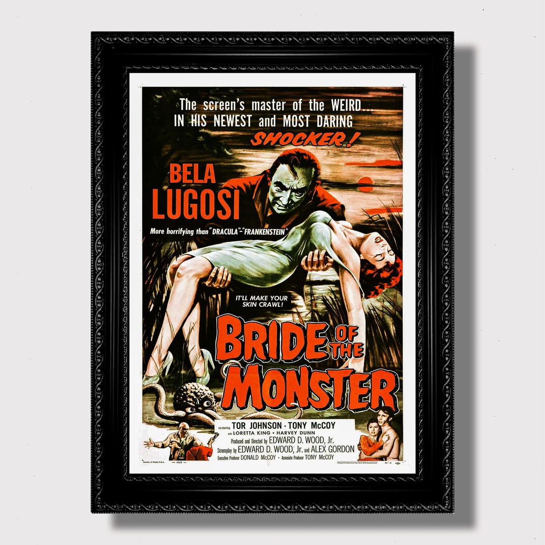 Bride of the Monster – Bela Lugosi Retro Horror Poster, Cult Cinema ...