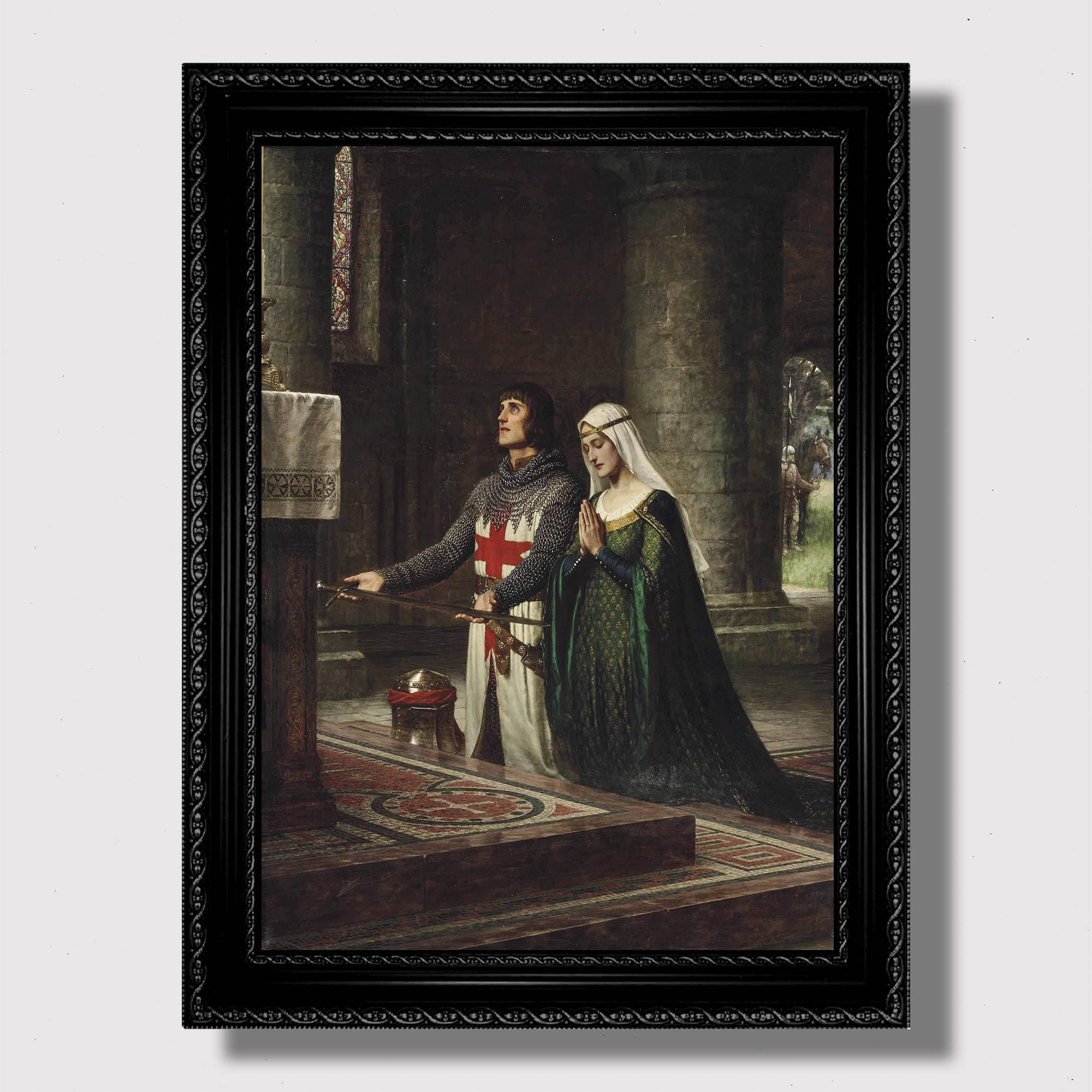 The Dedication. Knight and Maiden Poster. Pre-raphaelite Art Print. - Etsy