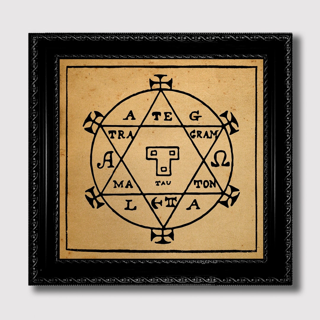 Solomon's Hexagram Art Print – Talismanic Occult Wall Decor, Ritual ...