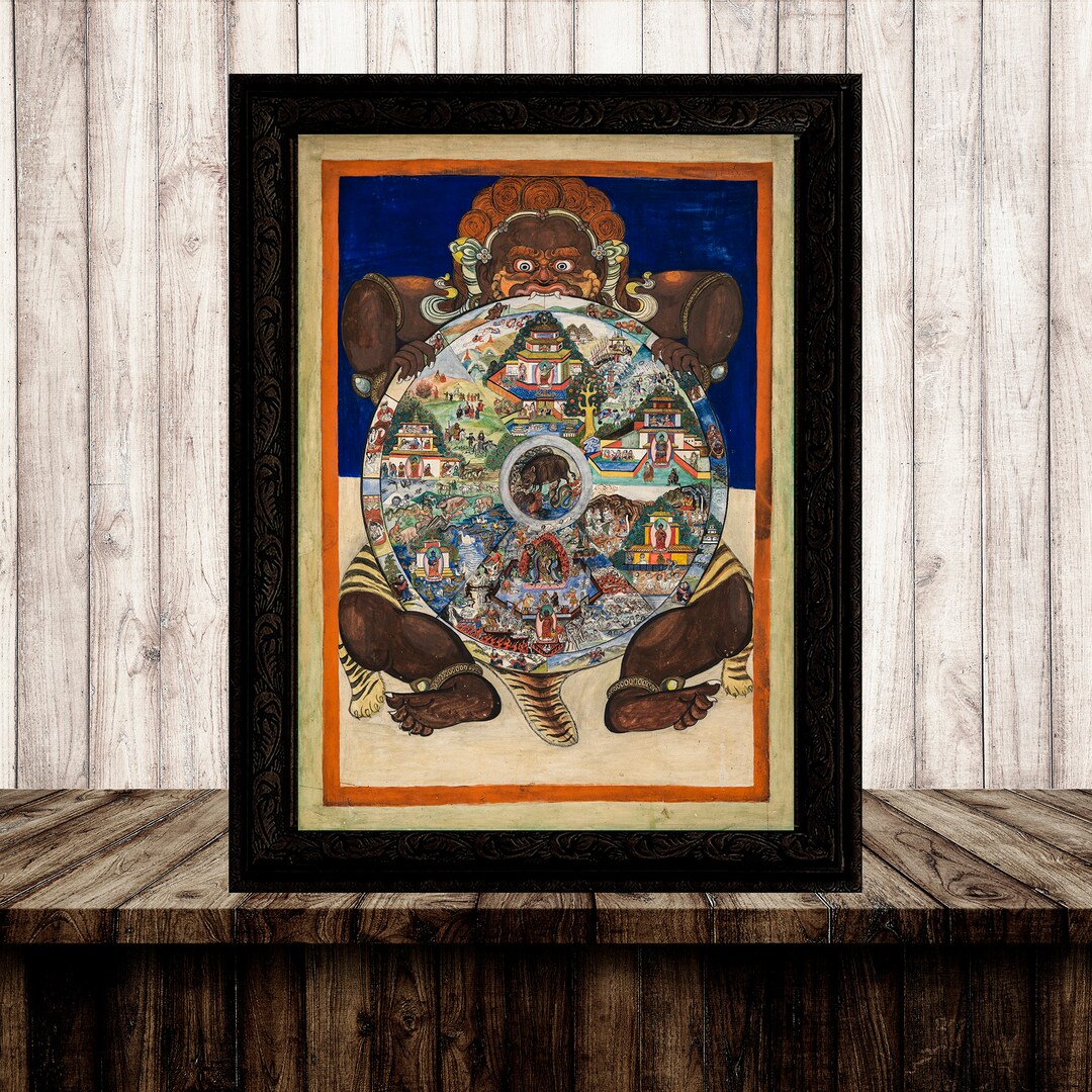 God of Death Yama Holding the Wheel of Life. Buddhist Home - Etsy