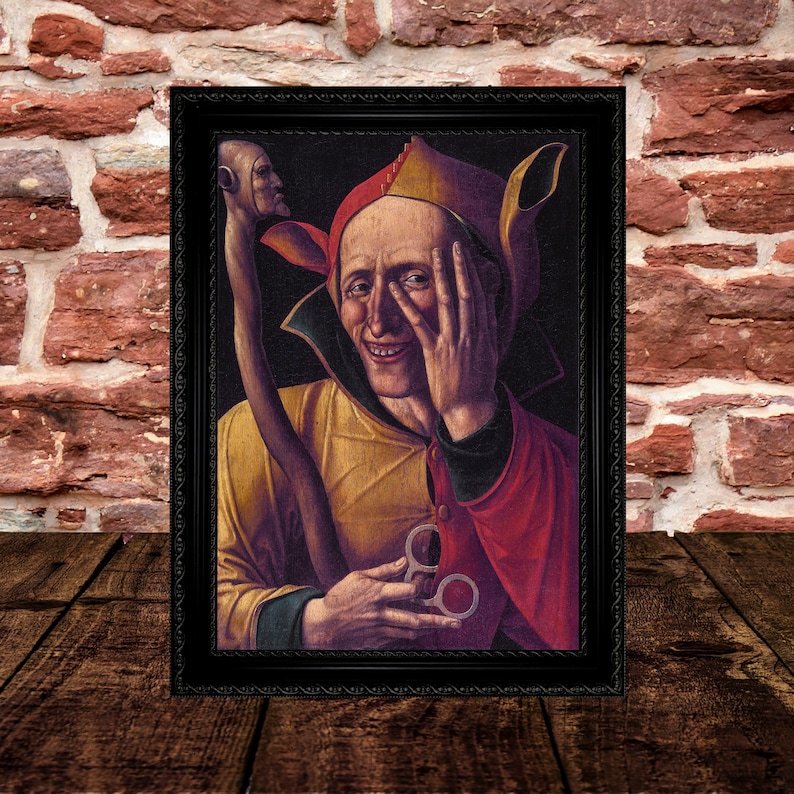 The Laughing Fool. Medieval Art Print. - Etsy
