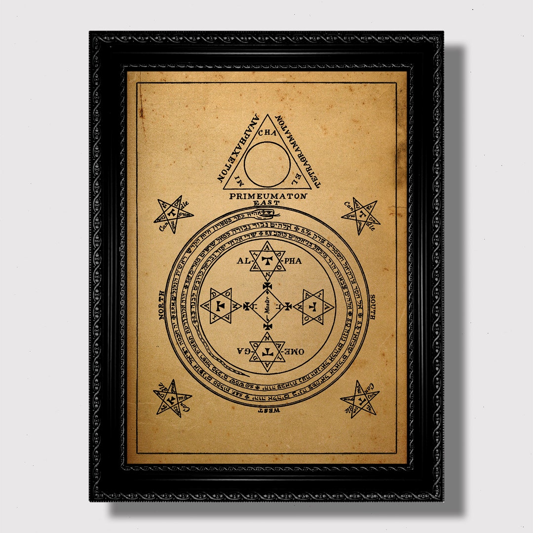 Magic Circle of King Solomon. Occult Art Print. - Etsy