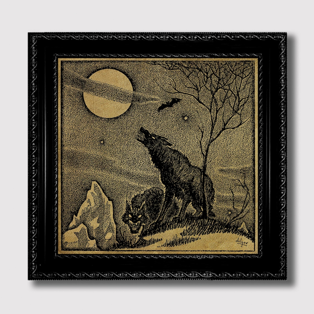 Werewolves Under the Full Moon – Gothic Fantasy Illustration, Spooky ...