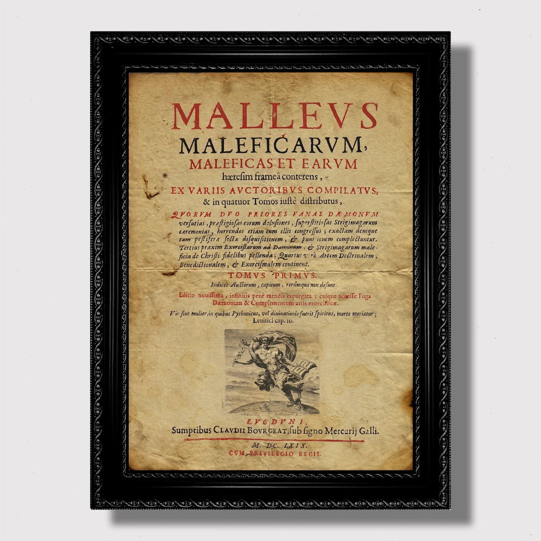 Malleus Maleficarum – Witch Hunters’ Manual Art Print, Medieval ...