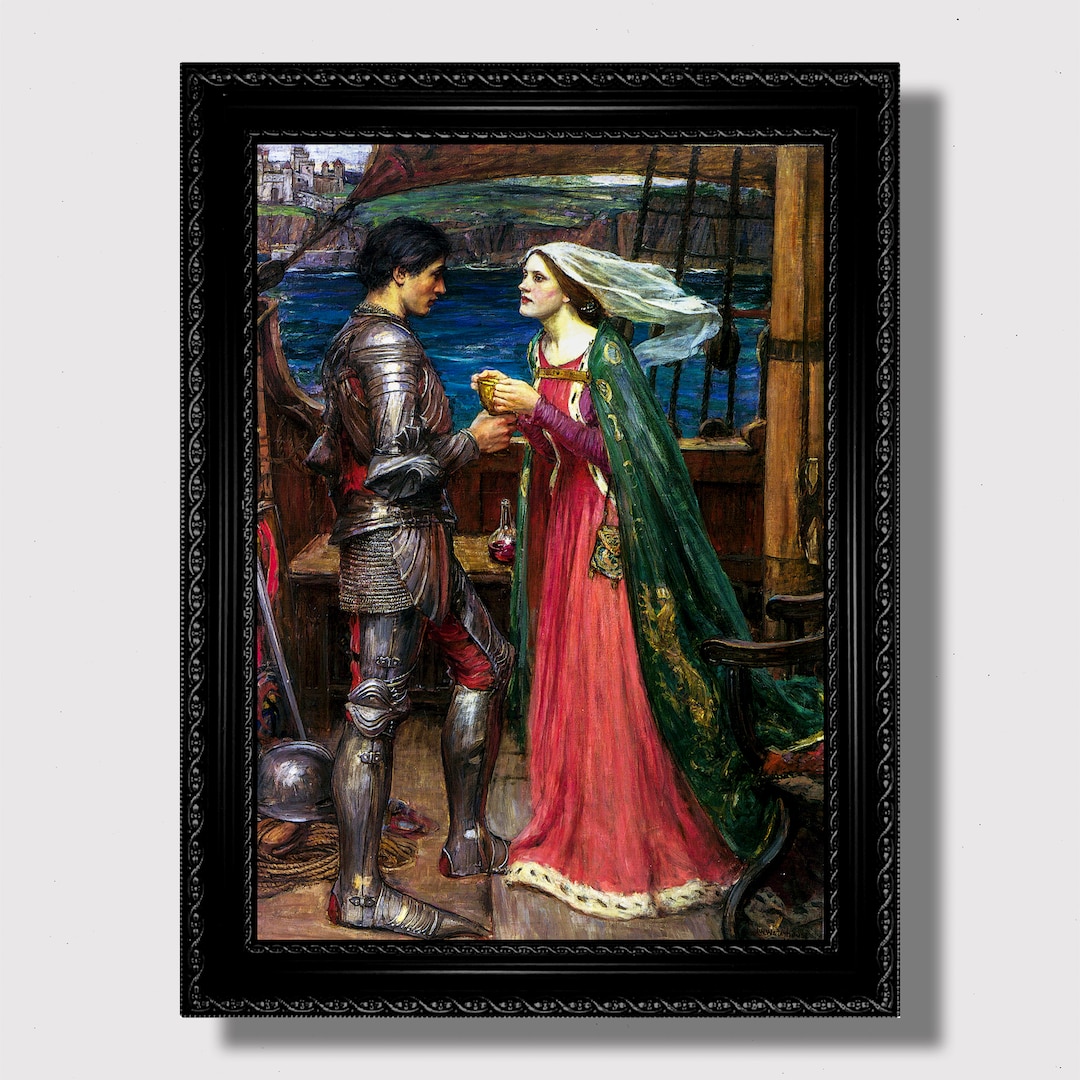 Tristan and Isolde With the Love Potion – Romantic Medieval Art Print ...