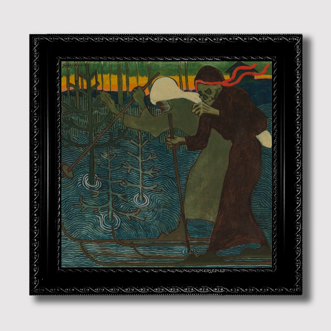 Disease and Death – Macabre Art Print, Gloomy Symbolist Illustration ...