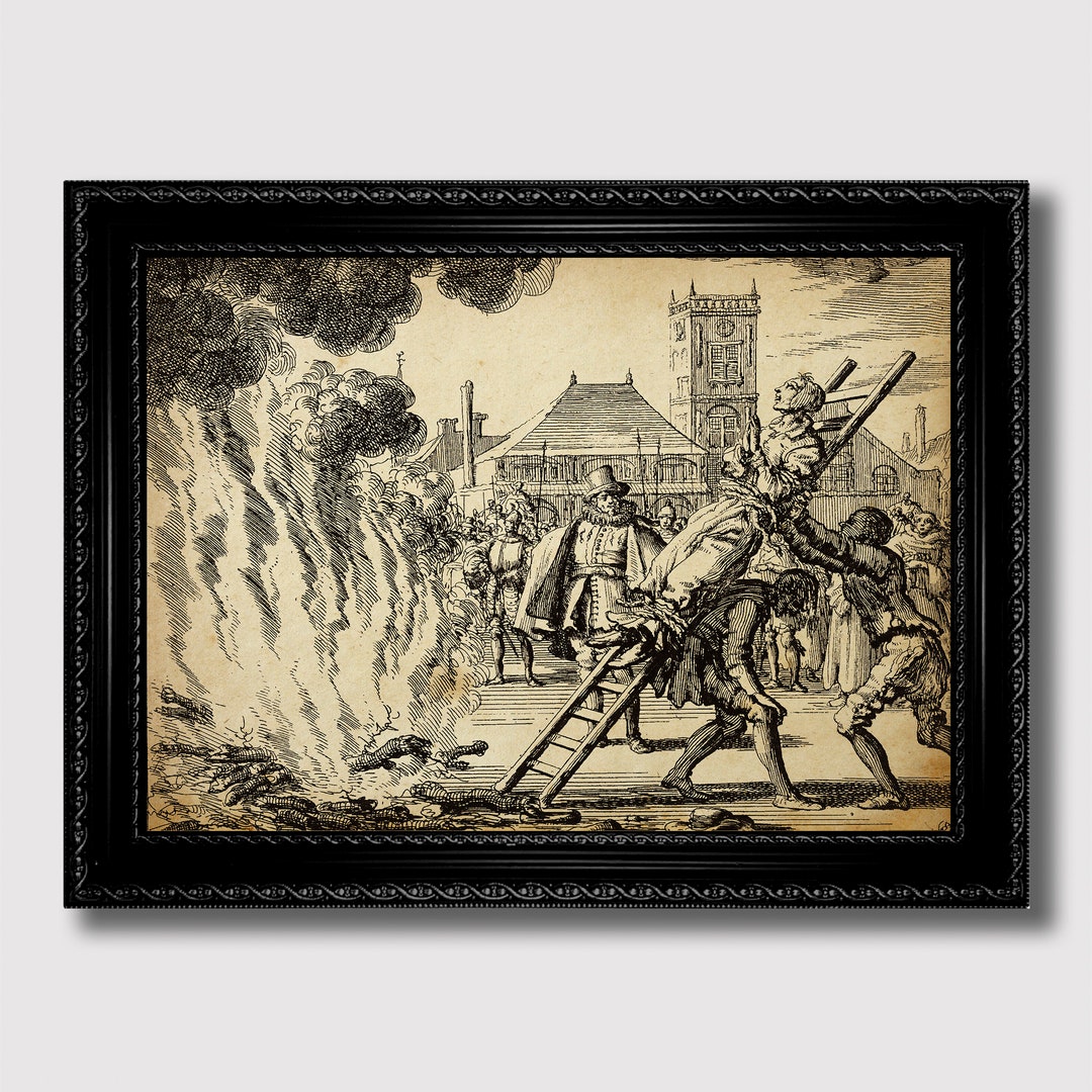 The Torture of a Witch, Anne Hendricks, in Amsterdam. Dark Art Print ...