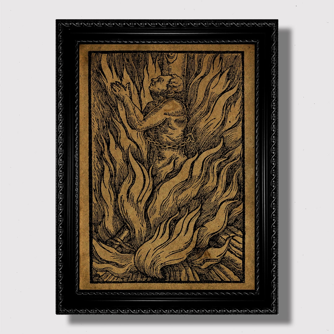 Auto-da-fe – Burning of a Heretic, Dark Art From the Middle Ages ...