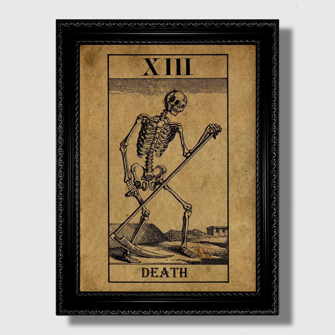 Death Tarot Card Poster. Unusual Esoteric Home Decor. - Etsy