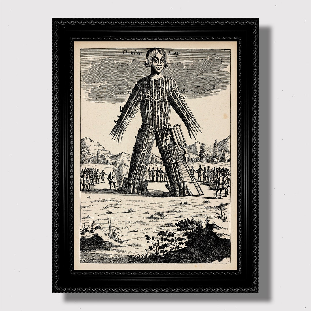 The Wicker Man of the Druids. Pagan Wall Decoration. - Etsy