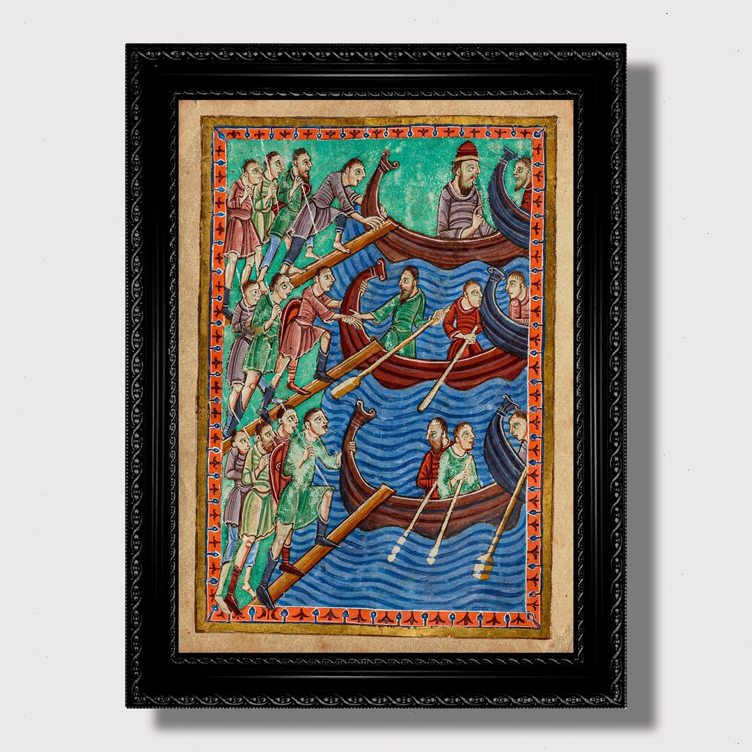 Departure of the Danes – Medieval Viking War Fleet, 12 Century ...