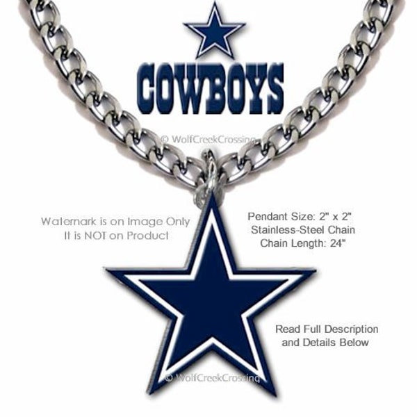 Dallas Cowboys Necklace Charms - Etsy