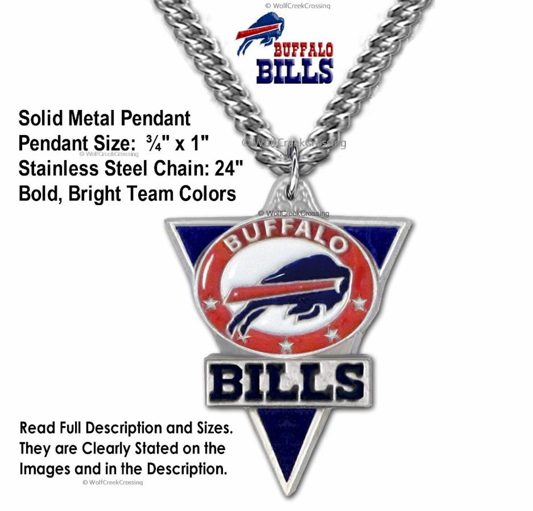 Go Buffalo BILLS Necklace Stainless Steel Chain choose Your Length ...