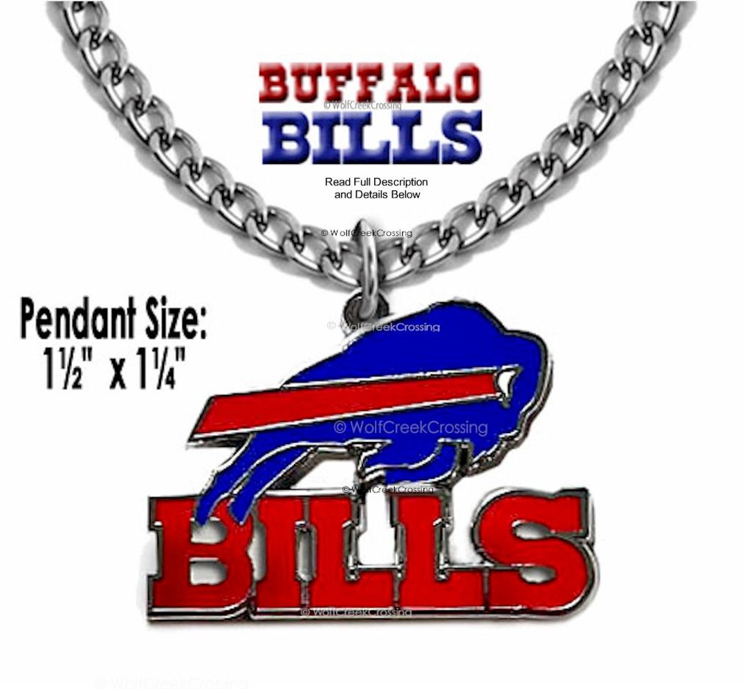 NEW Buffalo BILLS Necklace Stainless Steel Chain choose Your Length ...