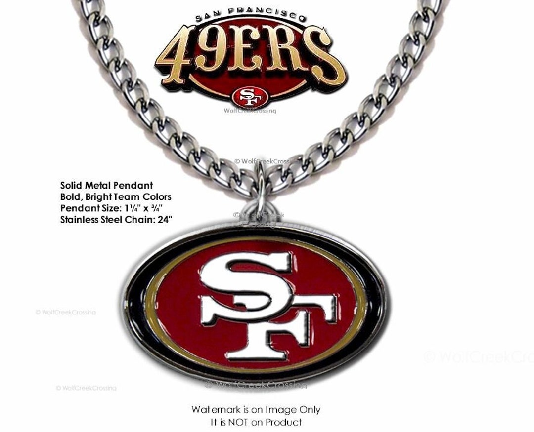 San Francisco 49ERS Necklace Stainless Steel Chain Choose Your Length ...