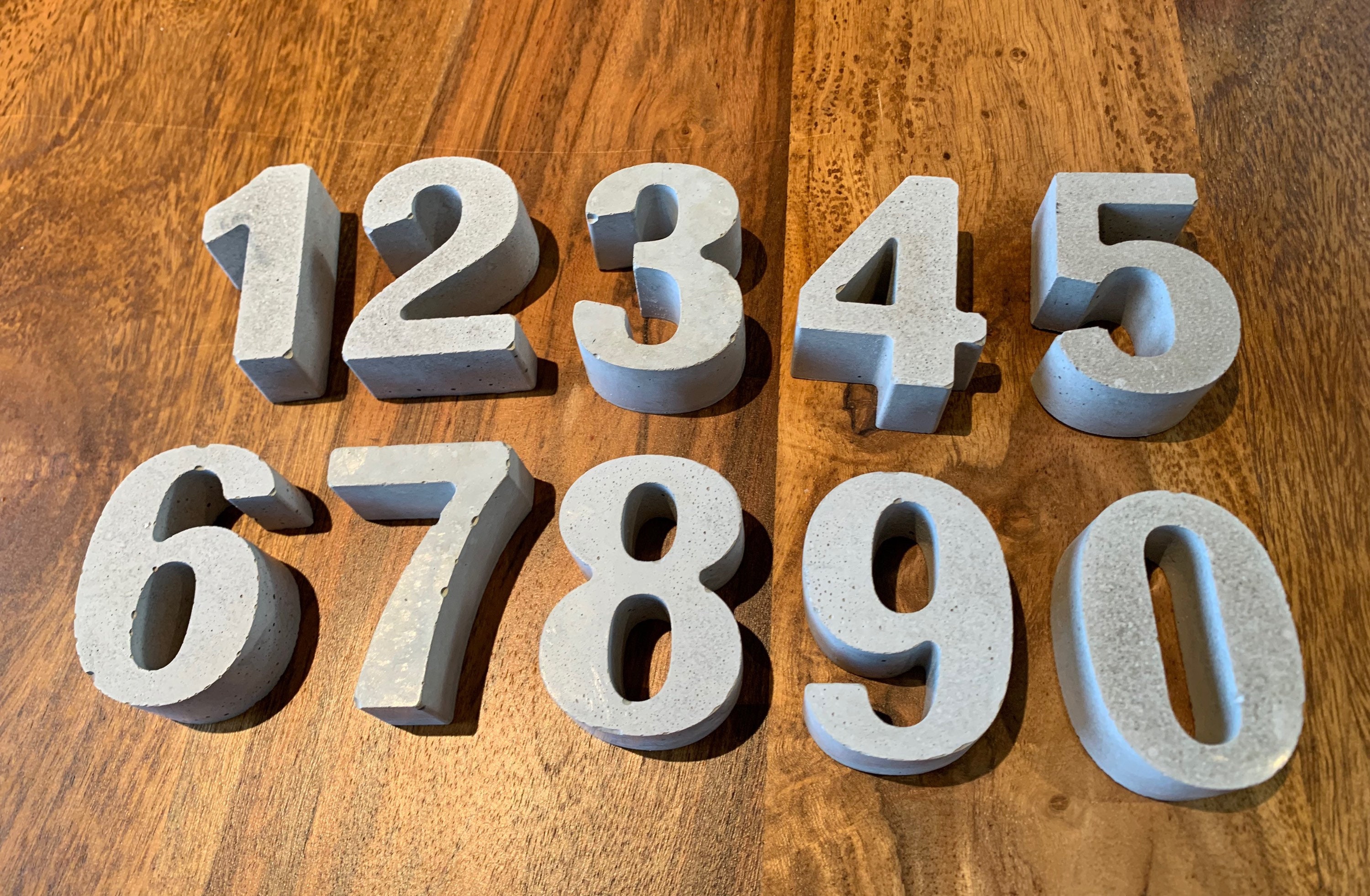 Concrete Numbers 5 Concrete Numbers Free Choice Decoration Numbers ...