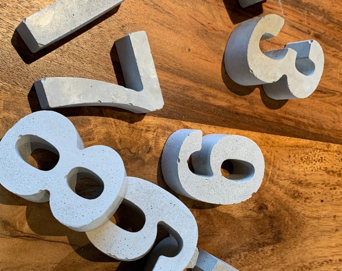 Concrete Numbers - 5 Concrete Numbers - Free Selection - Decorative ...