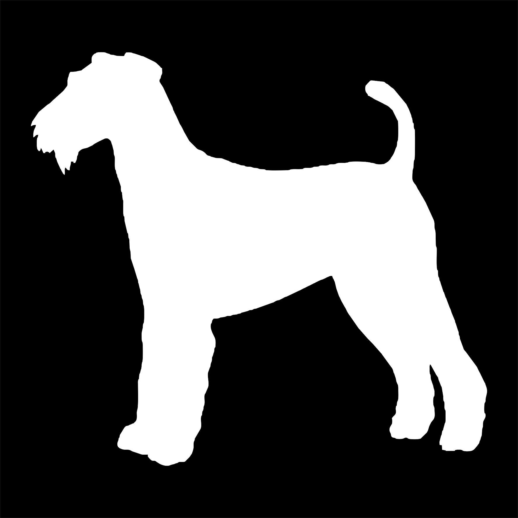 Airedale Car Sticker - Airedale Silhouette Sticker - Airedale Decal ...