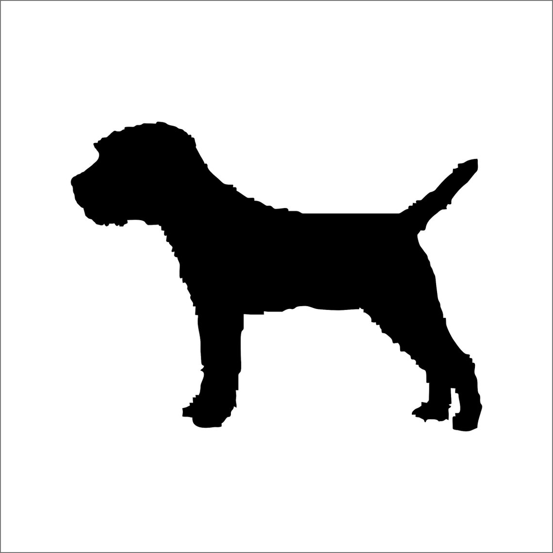 Dog Stickers, Border Terrier Silhouette Sticker, Border Terrier Car ...