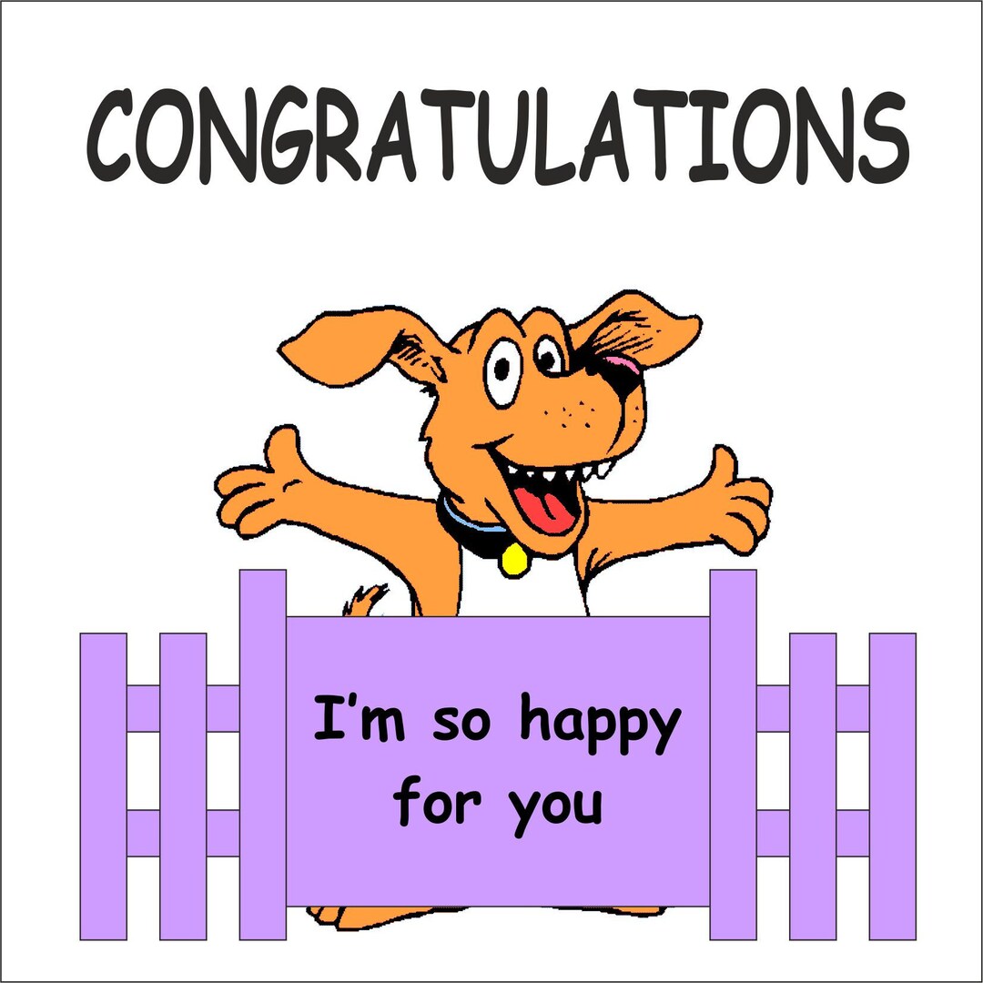 Dog Congratulations Card, Well Done Congratulations Card - Etsy