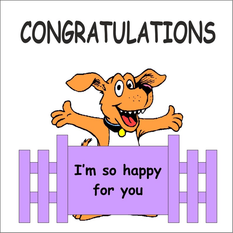 Dog Congratulations Card, Well Done Congratulations Card - Etsy
