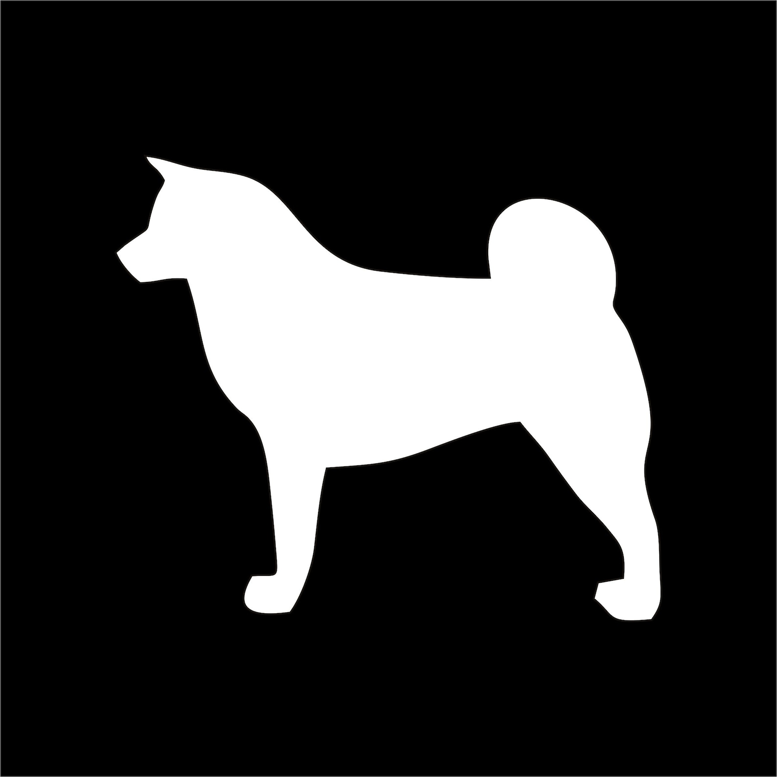 Dog Sticker Akita Car Sticker Akita Silhouette Sticker Akita Decal ...