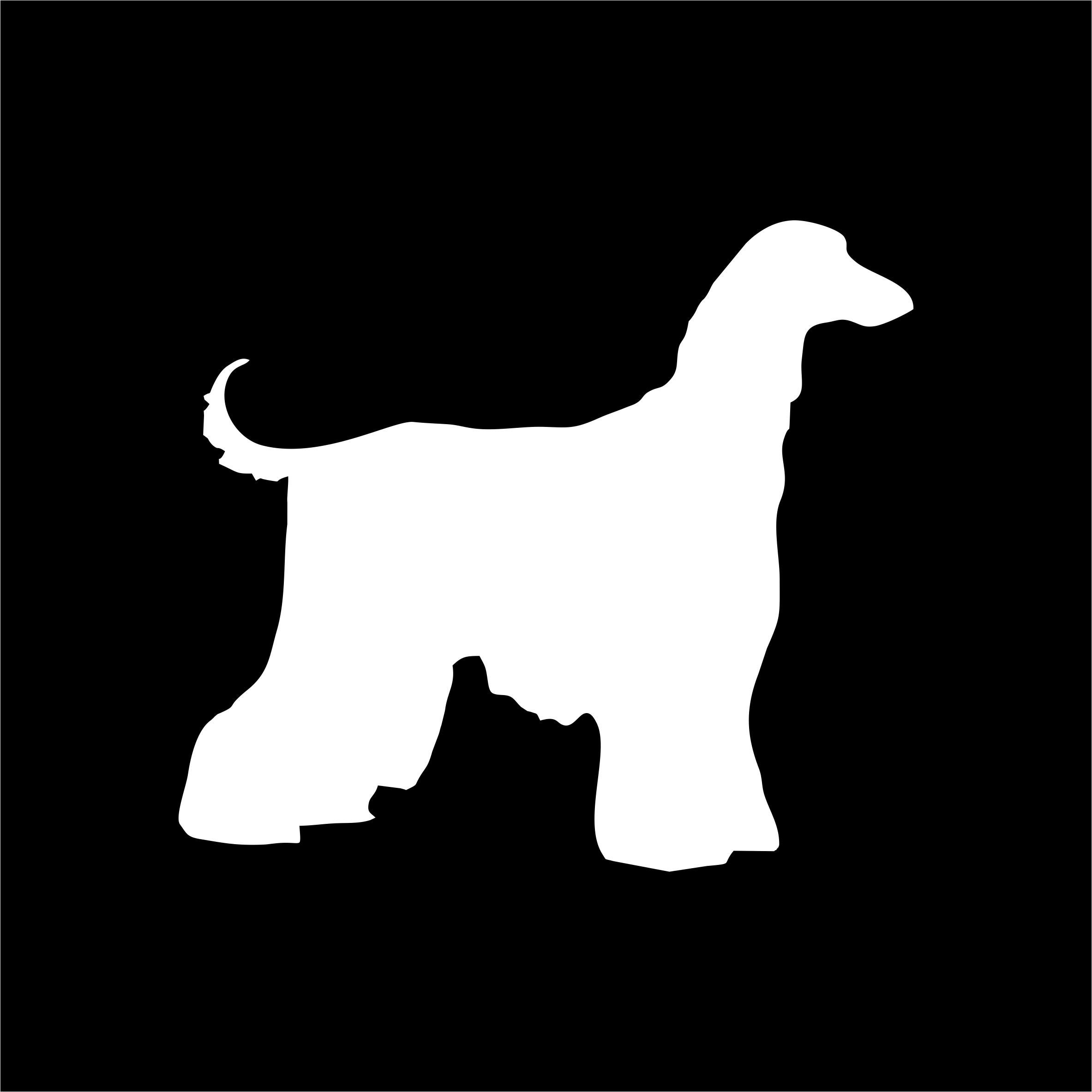 Afghan Hound Car Sticker - Afghan Silhouette Sticker - Afghan Decal ...