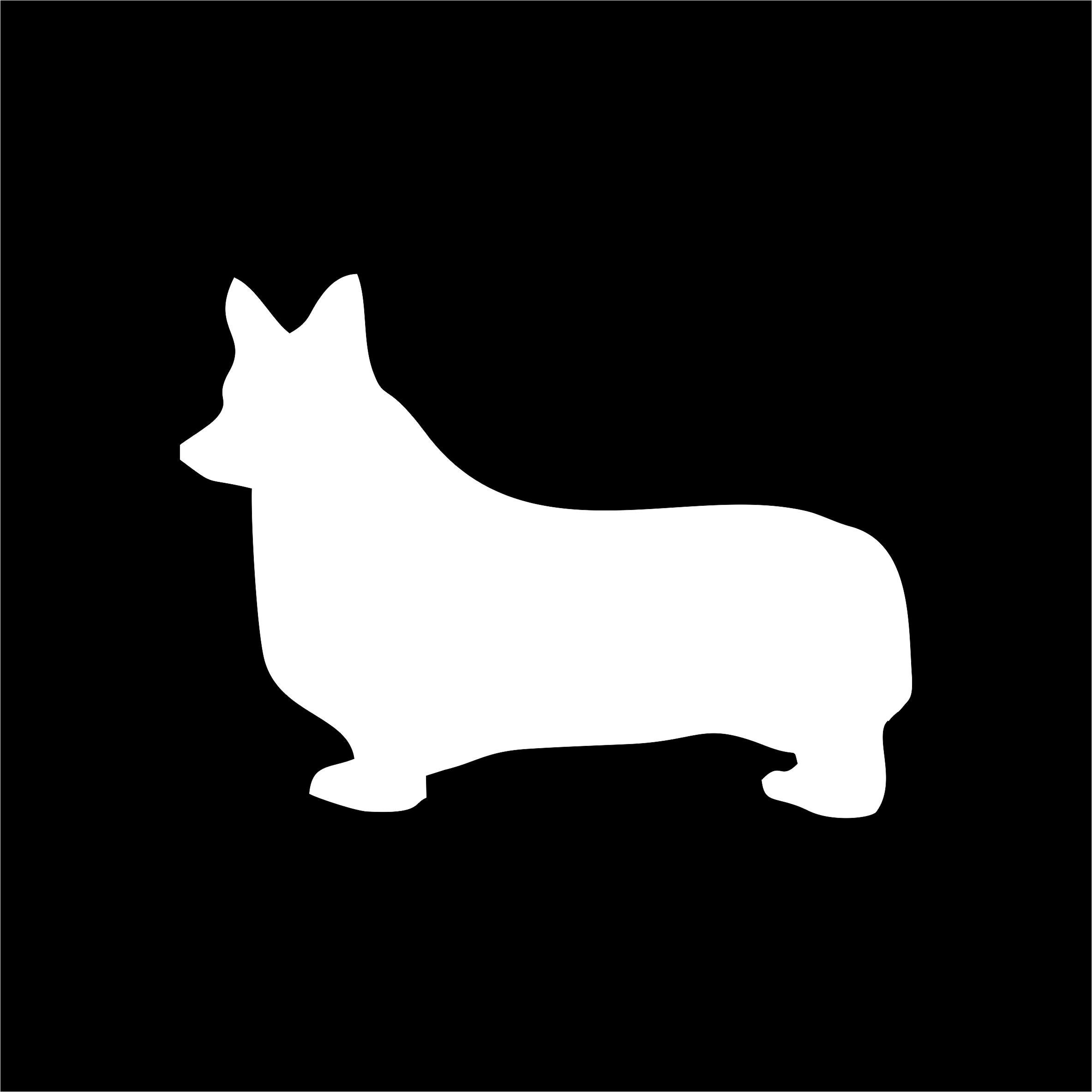 Dog Stickers Corgi Car Sticker Corgi Silhouette Sticker | Etsy