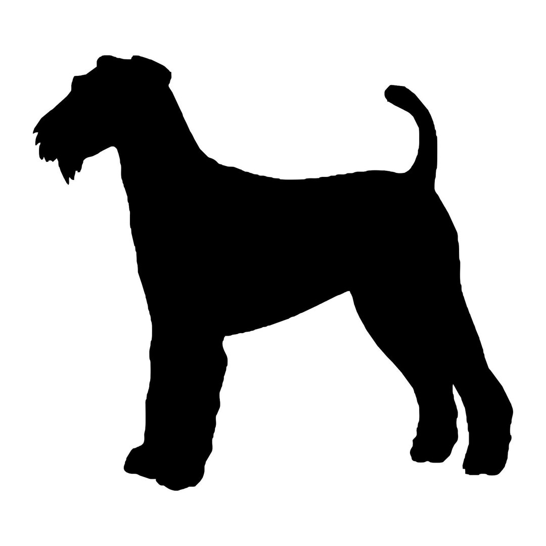 Airedale Car Sticker - Airedale Silhouette Sticker - Airedale Decal ...