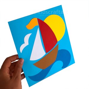 Craft Printable Summer Sail Boat Craft for Kids 2D Shape - Etsy