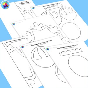 Printable Snowflake Christmas Bauble Paper Craft for Kids Adult Garland ...