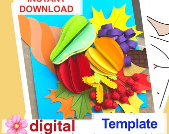 Cornucopia Preschool Art | Etsy