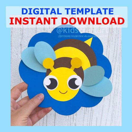 Printable Kids Bee Craft Template Bug Craft Insect Craft - Etsy